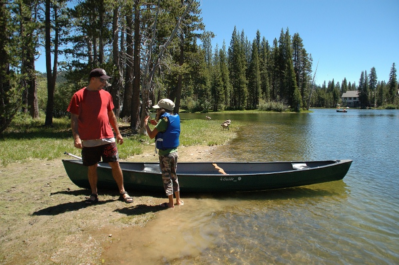 Steve & Kady on island in Lake Serena at Serene Lakes 7-29-07